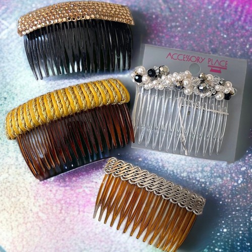 Hair Comb Decorative Metal and Beaded Richard Kerr Set of 4 1990’s NWT ...
