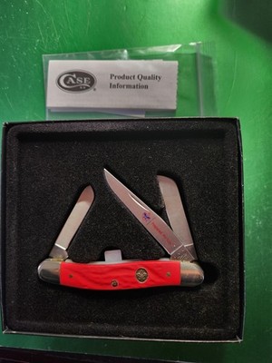 CASE BSA BOY SCOUTS RED STOCKMAN KNIFE NEVER USED IN BOX #6318 SS 2013 ...