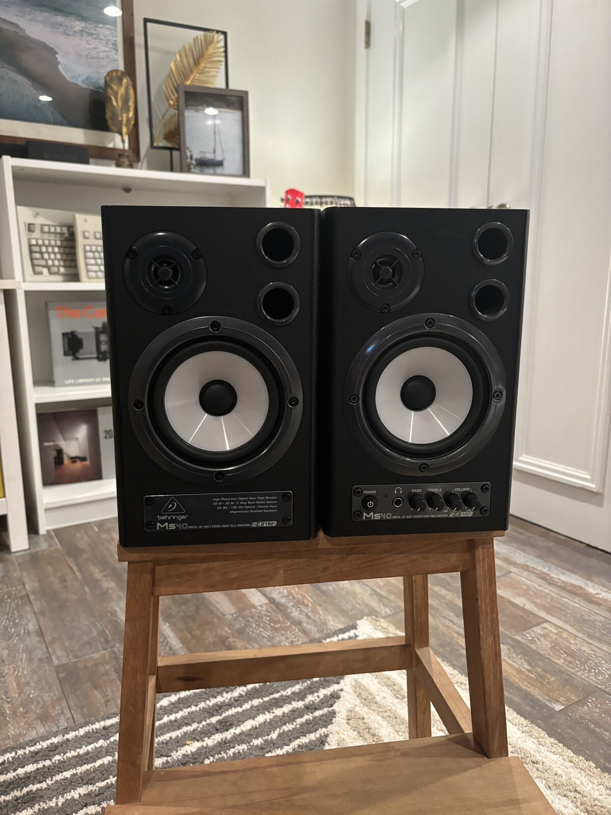 Behringer MS40 Powered studio monitors pair - Digital 40-Watt Stereo ...