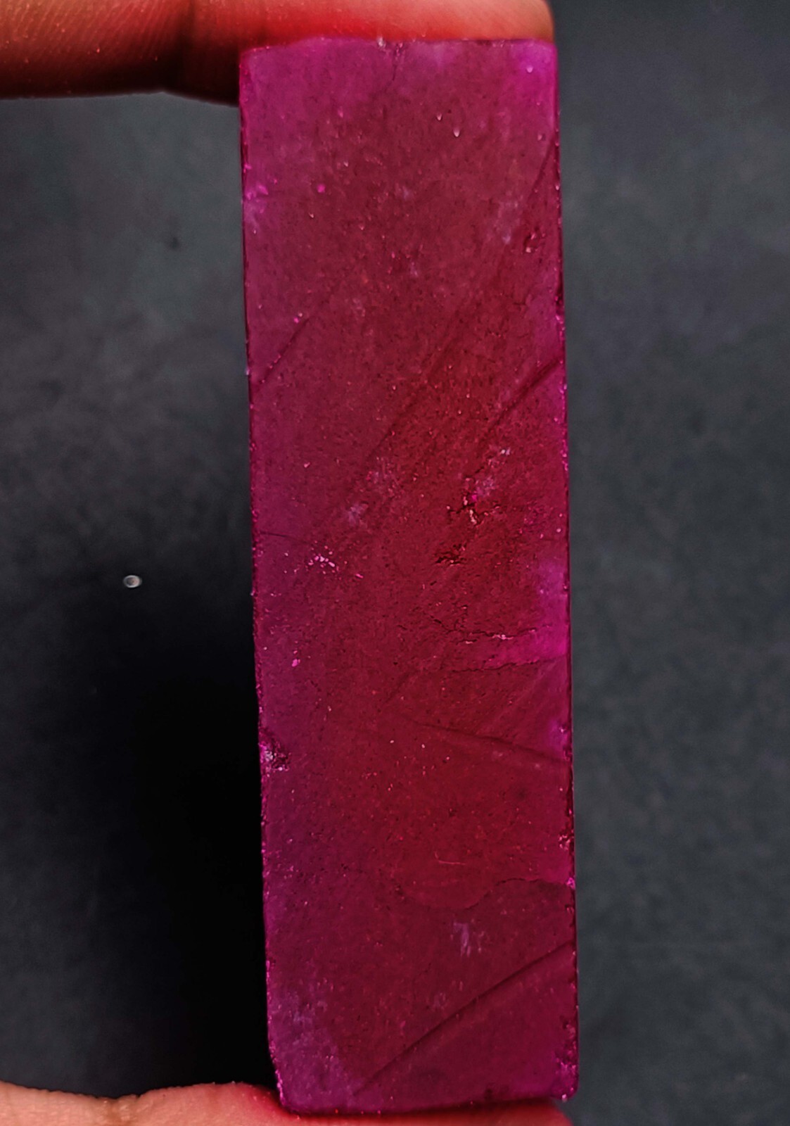 Dyed Real Red Ruby Rough 397.20 Ct Certified Natural Slice Gemstone 25S ...