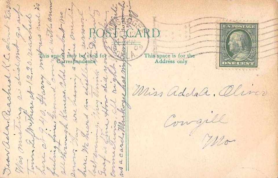 Muskogee Oklahoma Hyde Park Scenic View Antique Postcard J81072 | eBay