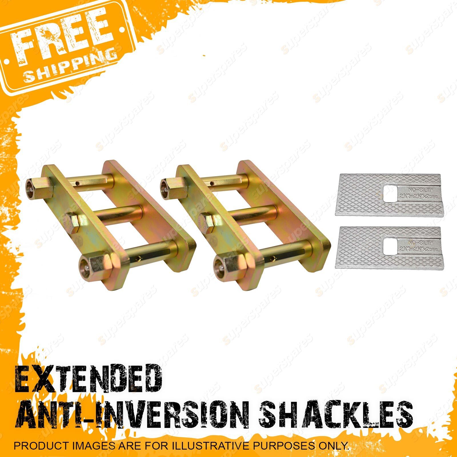 Pair Rear Extended Shackles Leaf Spring Wedges for Isuzu D-Max TFR TFS ...