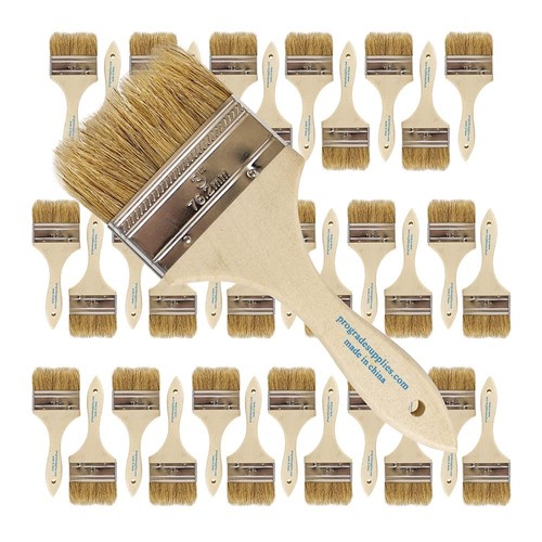 Chip Paint Brushes - 36-Pack - 3" Chip Brushes for Paints, Stains ...