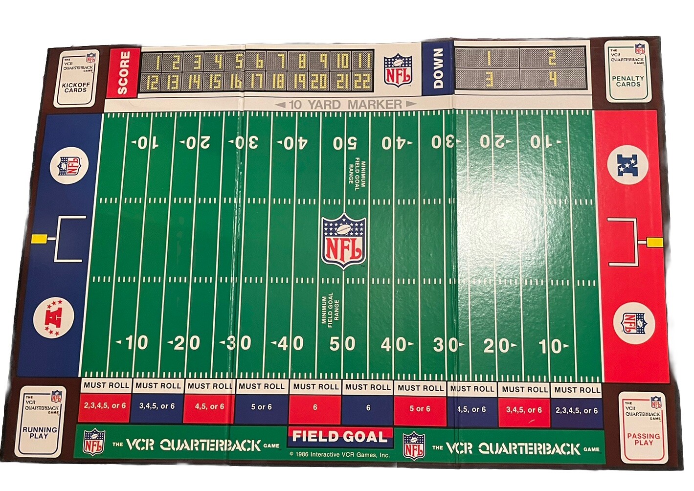 q…Vintage 1986 The VCR Quarterback Board Game NFL Interactive VCR VHS ...