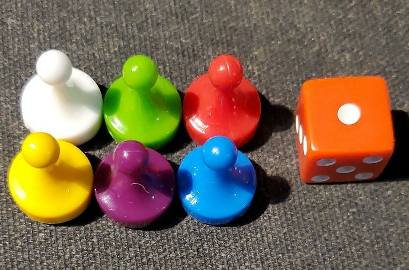 Clue Board Game Character 6 Tokens Replacement Pieces Pawn Movers 1972 ...