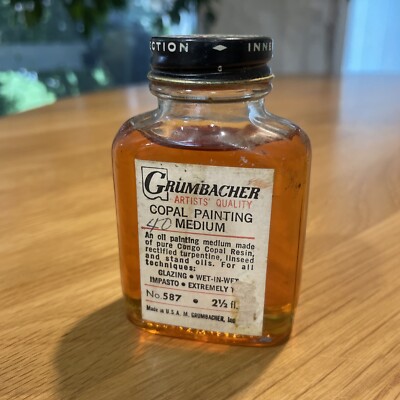 Vintage Grumbacher Artists Copal Painting Medium 587 74ml 2.5 Oz | eBay