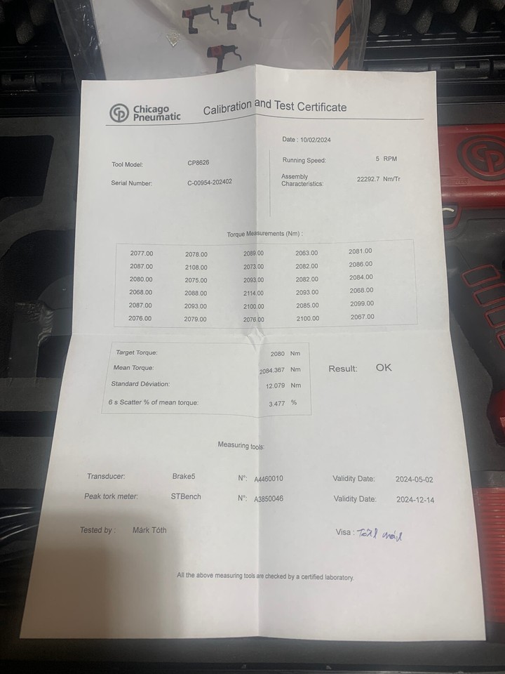 Chicago Pneumatic Cp8626 Cordless Torque Wrench,Drive 1" Drive 36V Dc ...