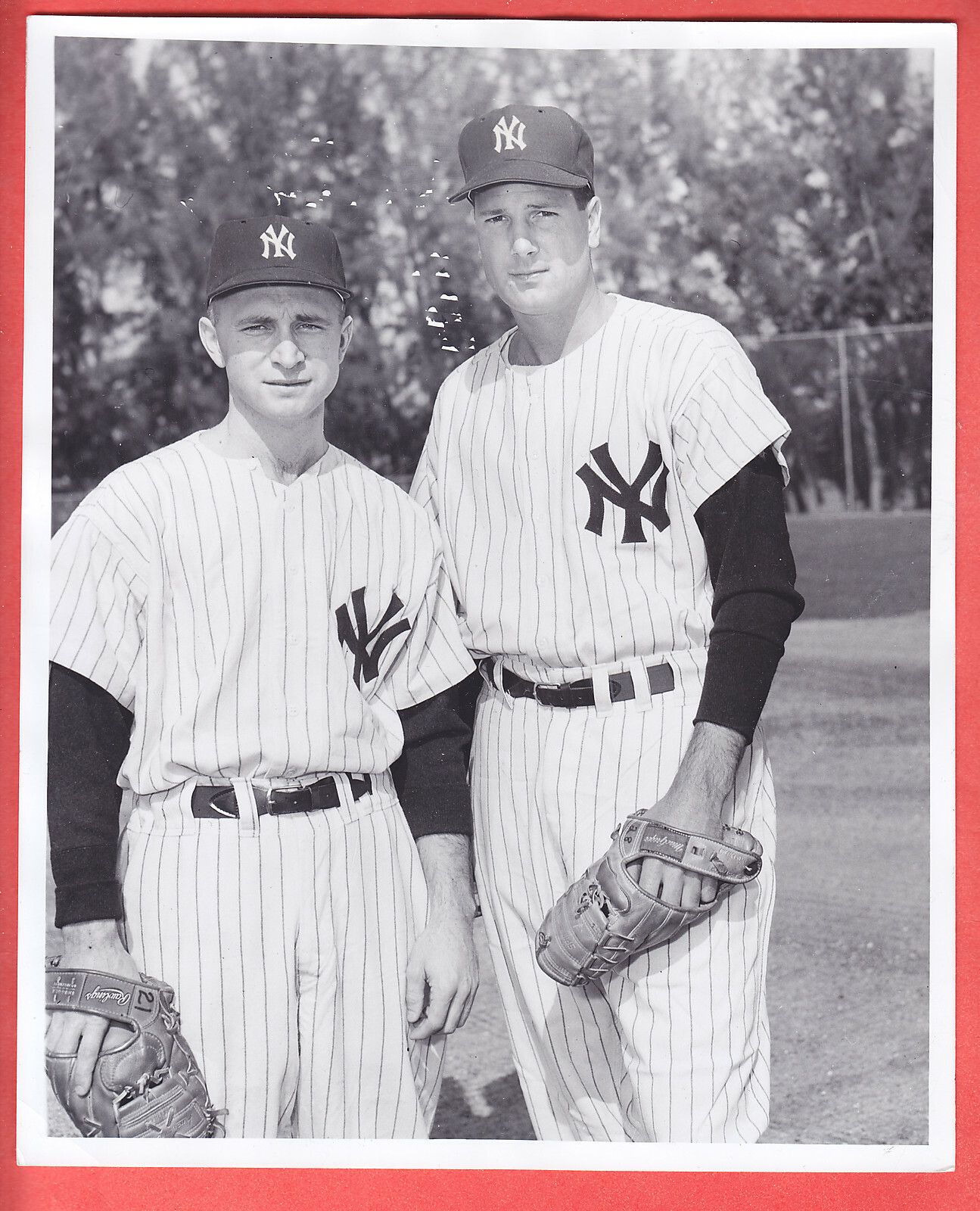 1957 YANKEES PRESS PHOTO GLOSSY 8 X 10 BOBBY SHANTZ + ART DITMAR | eBay