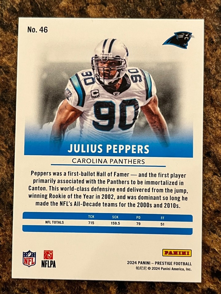 Julius Peppers 2024 Panini Prestige #46 Dots Xtra Points | eBay