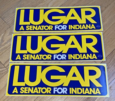 3 - 1976 LUGAR, A SENATOR FOR INDIANA Bumper Sticker | eBay