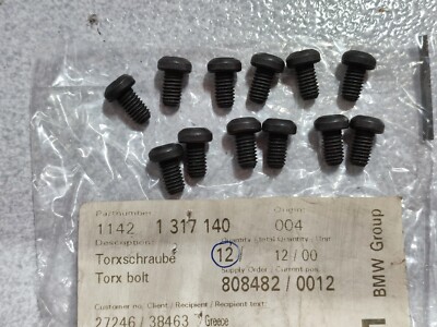 BMW E36-Z3 engine block torx bolts (12) M6X10 !!NEW!! !!GENUINE ...