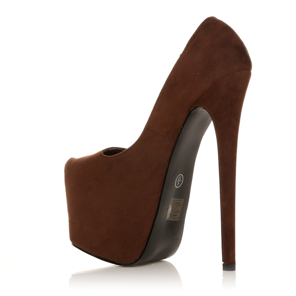 Womens Stiletto Platform High Heels Ladies Slip On Wedding Prom Party ...