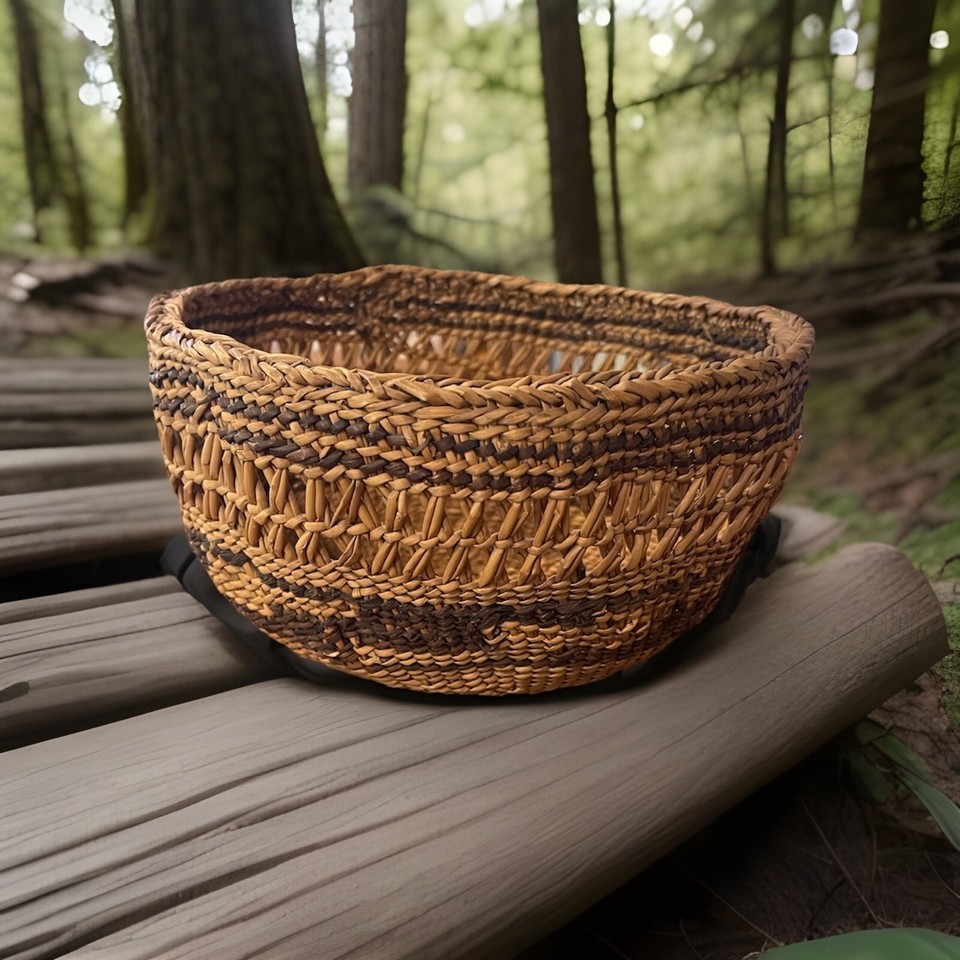 Vintage 9” Northern California/Klamath/Modoc Native American Basket ...