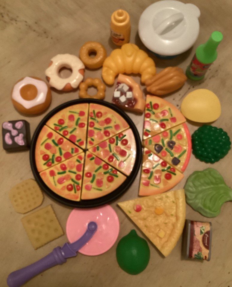10 PCS Pizza Party Toy Play Set for Kids, Pretend Play Food - Mix Lot ...