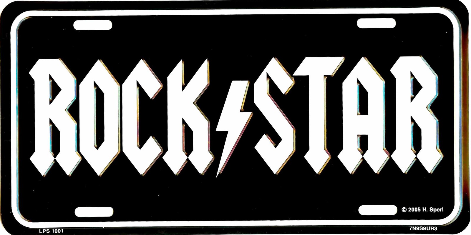 ROCK STAR ROCKSTAR METAL LICENSE PLATE CAR TAG A-#1001 | eBay
