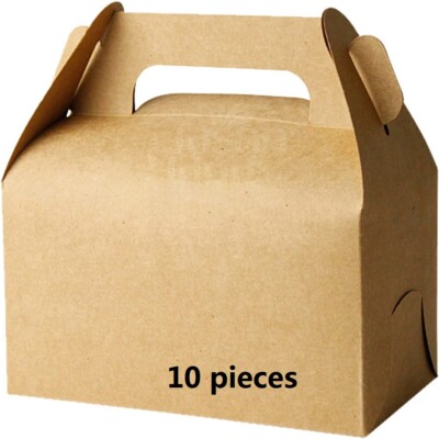 10 Pack Paper Gift Boxes for Kid Birthday Party Wedding Christmas 20cm ...