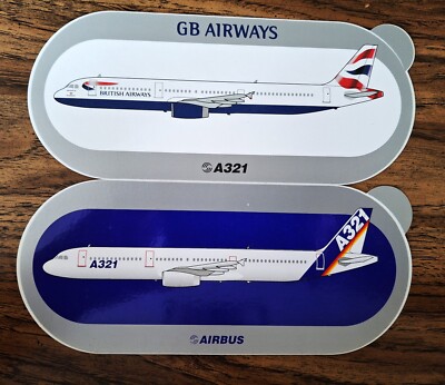 British Airways GB Airways AIRBUS A321 Sticker and AIRBUS A321 Sticker ...