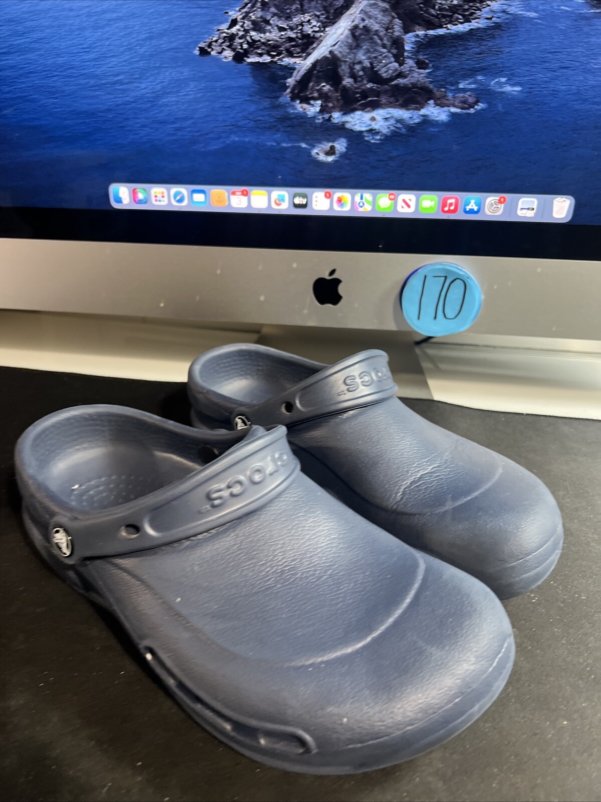 Crocs At Work Bistro Closed Toe Blue Clogs Size Women… - Gem