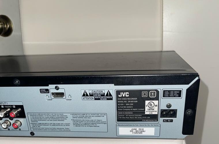 JVC DR-MV150B DVD VHS Recorder Digital Combo Player + No Remote + HDMI ...