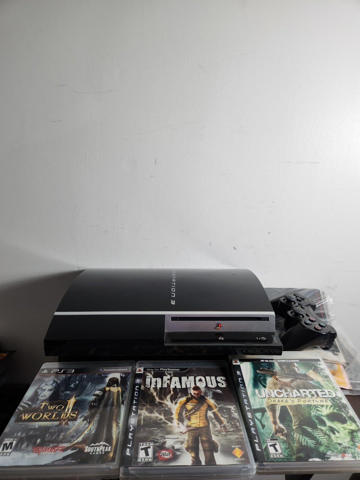 Sony Playstation 3 PS3 160GB Console 3 Game Bundle CECHP01 Controller ...