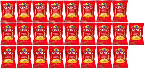 King Crisps - Cheese and onion flavour crisps from Ireland 25 x 25g ...
