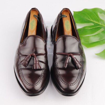 Allen Edmonds Mens Grayson Loafer Size 9.5 EEE Shell Cordovan Tassel ...