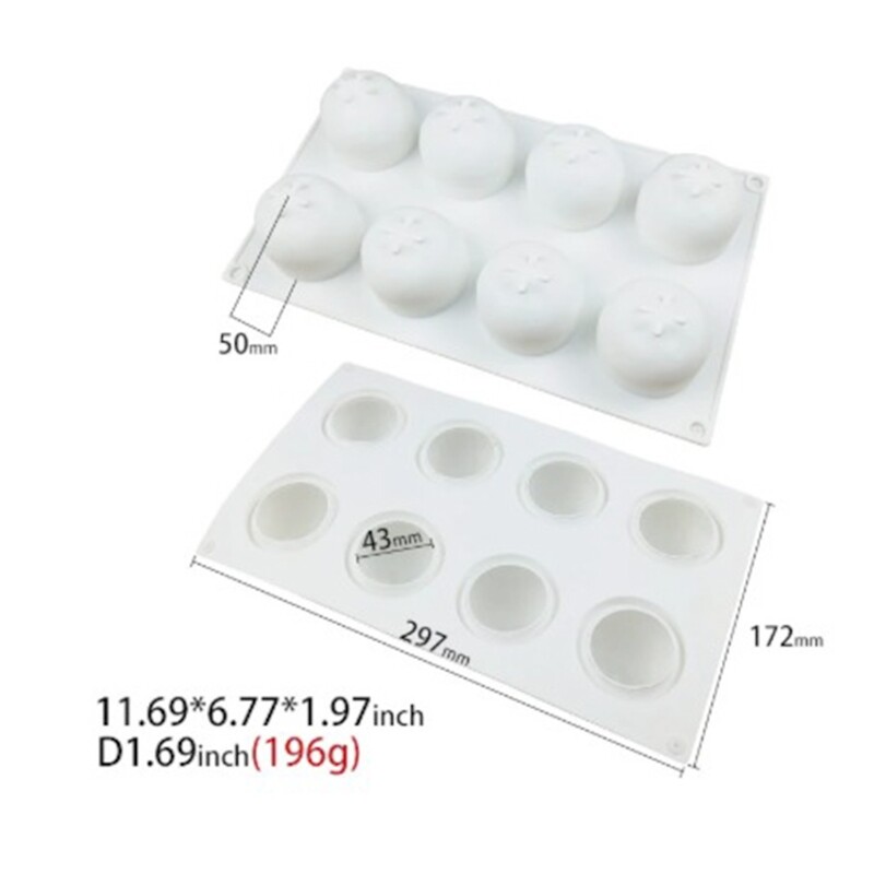 Cake Mousse Mold Grade Silicone Forms for Baking 8 Cavity Cake Mold | eBay