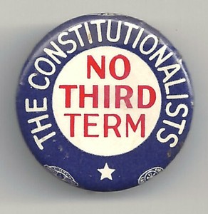 The Constitutionalists NO THIRD TERM Pin ~ WILLKIE 1940 ~ Variation | eBay