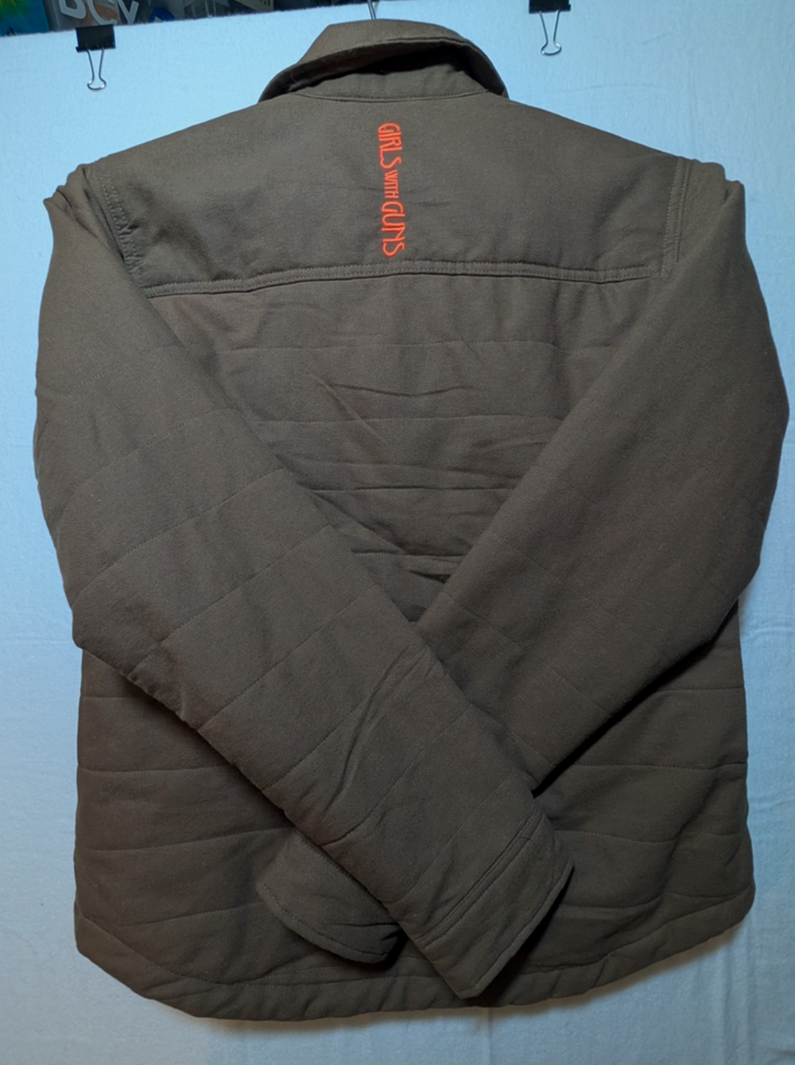 Girls With Guns Highland Shacket Small Brown And Hunter Orange Quilted ...