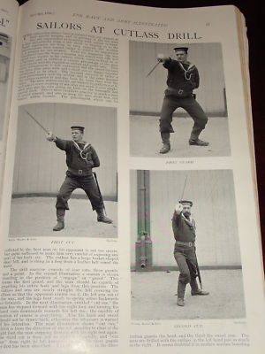 1898 HMS EXCELLENT SAILORS CUTLASS DRILL CUT GUARD etc | eBay
