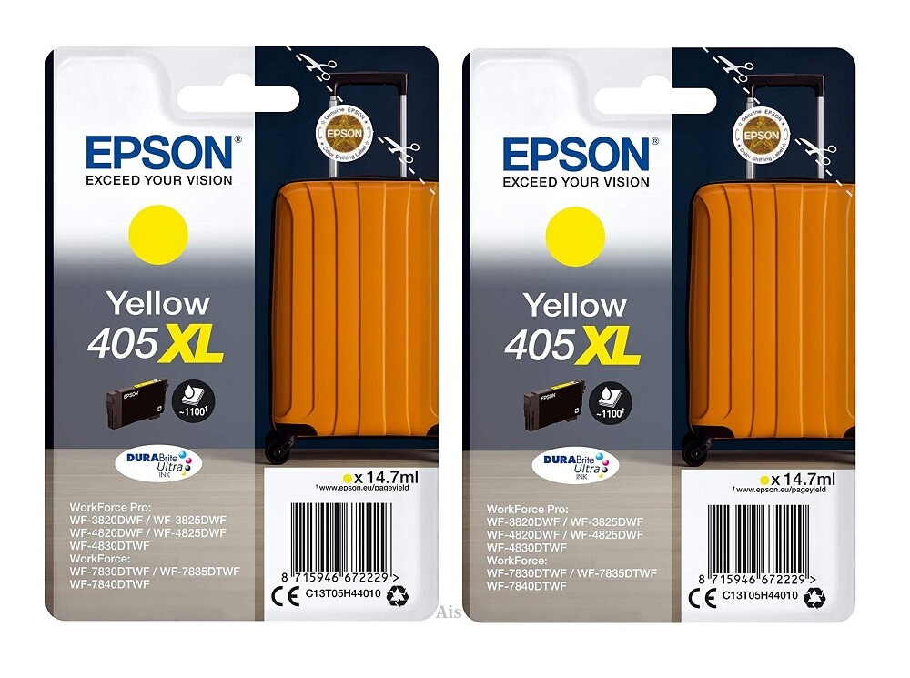 Genuine Epson 405XL Suitcase Ink Cartridge WF-4825DWF WF-4830DTWF WF ...