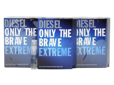 DIESEL ONLY THE BRAVE EXTREME EDT 1.2ml .04fl oz x 12 COLOGNE SPRAY ...