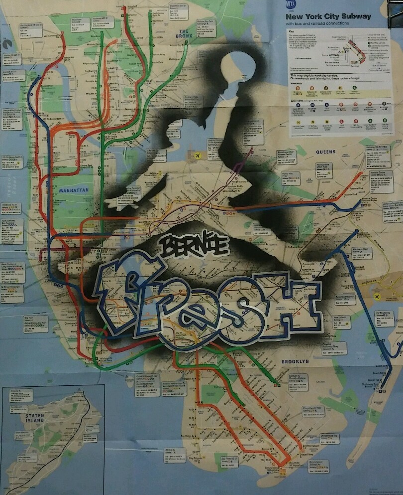 GRAFFITI MAP Bernie Sanders | eBay