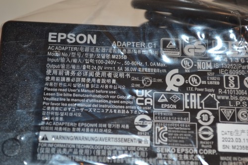 Genuine Epson Adapter C1 Model M235B Power Supply 3 Pin 24v 1.5a for ...