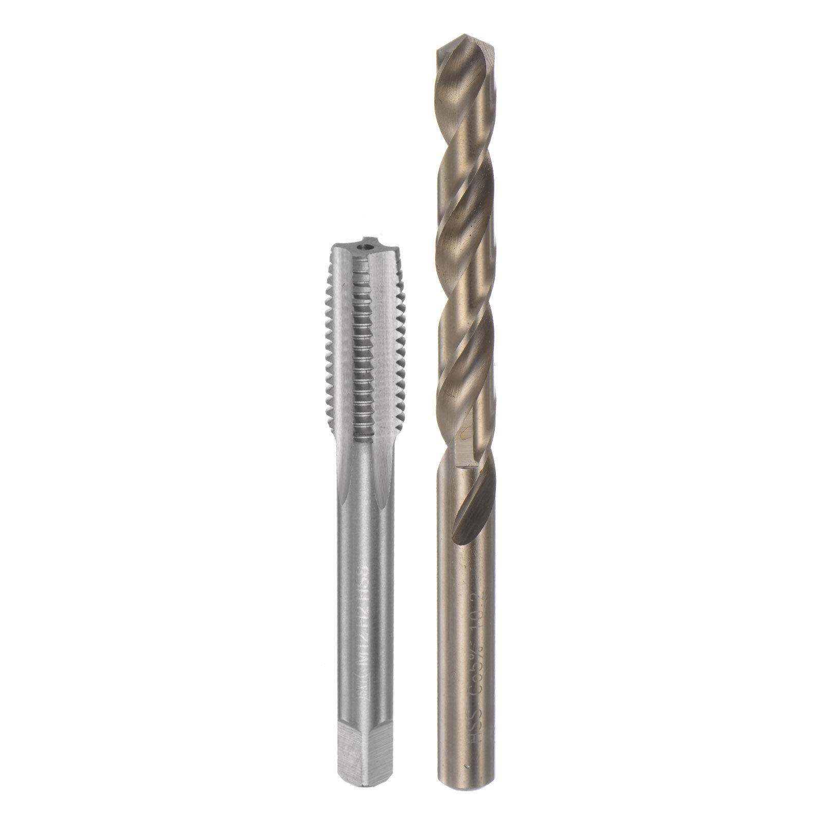M12 x 1.75 H2 Straight Flute Tap 10.2mm Drill Bit High Speed Steel Tap ...