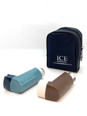 Blue ICE Medical 2 Inhaler Medication Bag (Small) - Calpol, Asthma ...