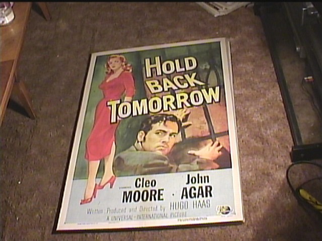 HOLD BACK TOMORROW 1955 ORIG MOVIE POSTER CLEO MOORE JOHN AGAR | eBay