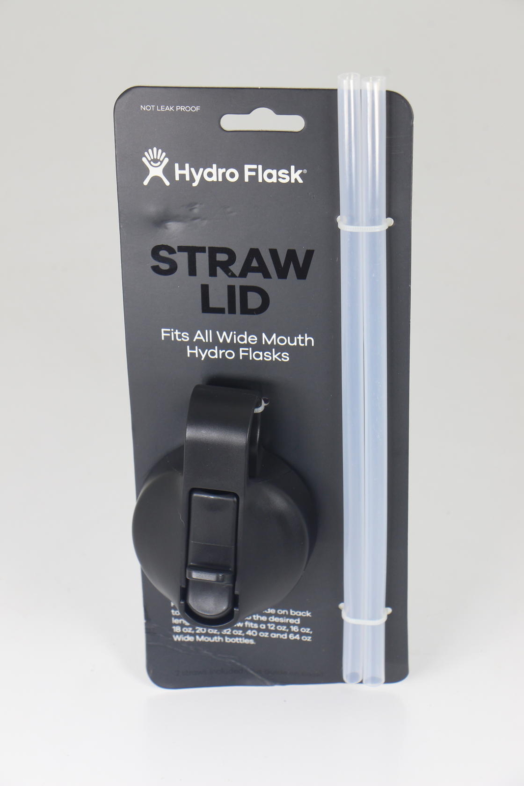 2 PACK Hydro Flask Wide Mouth Straw Lid Black 2 Straws included U32 ...