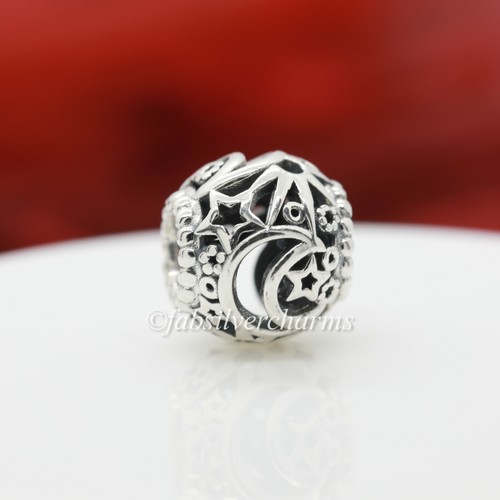 Authentic PANDORA Sun, Stars & Moon Openwork Charm 799183C00 | eBay