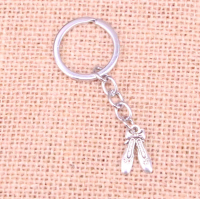 Ballerina Dancer Ballet Shoes Love To Dance Silver Keychain Keyring ...