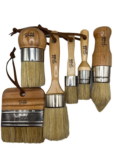 6pc Big and Small Chalk and Wax Paint Brush Set. Flat Furniture Paint Brush R... | eBay