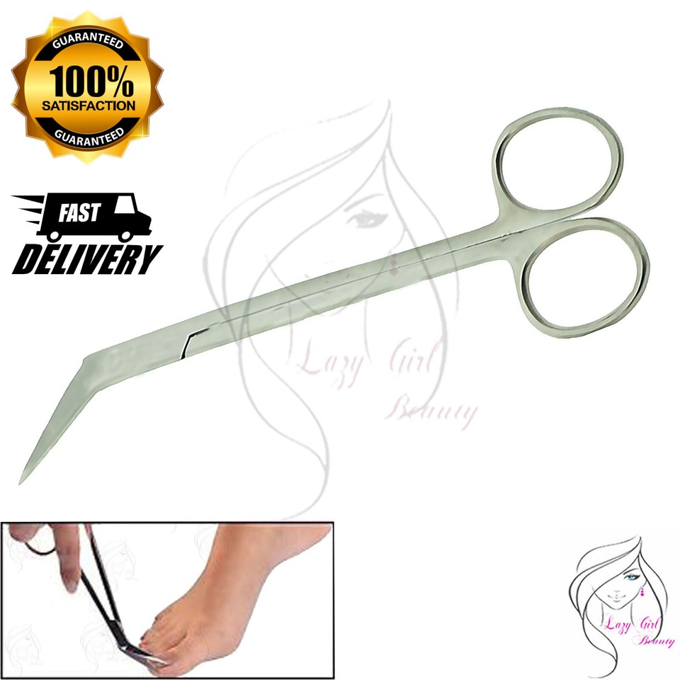 Extra Long Handled Angled Toe Nail Chiropody Podiatry Scissors - Steel ...