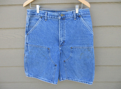 Vintage Carhartt Double Knee Carpenter Shorts Denim Size 34 B79 DST ...