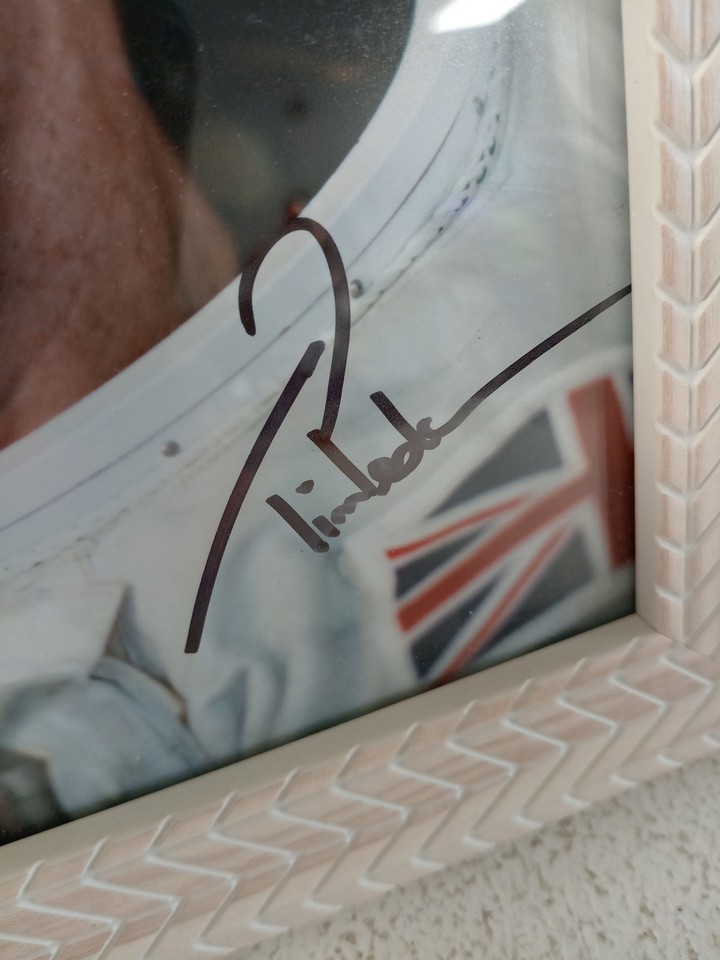 Signed UK Astronaut Tim Peake Photo Framed & Glazed 7" x 9" Collectible ...