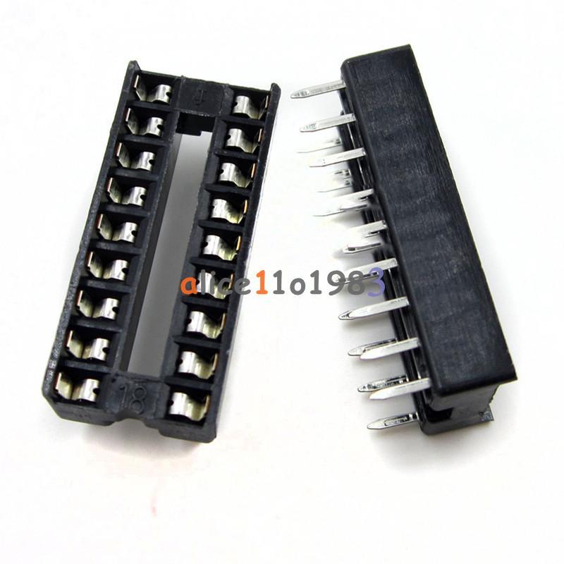 50PCS Socket Pcb Mount Connector Dip 18-Pin Dil Diy Develope New | eBay