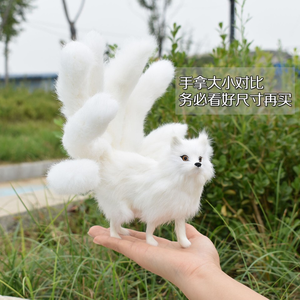 Nine-tailed Fox Plush toy Simulated Animal Stuffed Toy Model Decor Gift ...