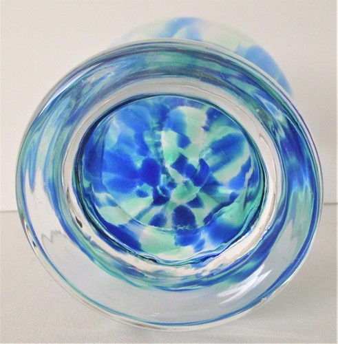 SEA of Sweden Bjorn Ramel Blue Green Art Glass Footed Votive Candle ...