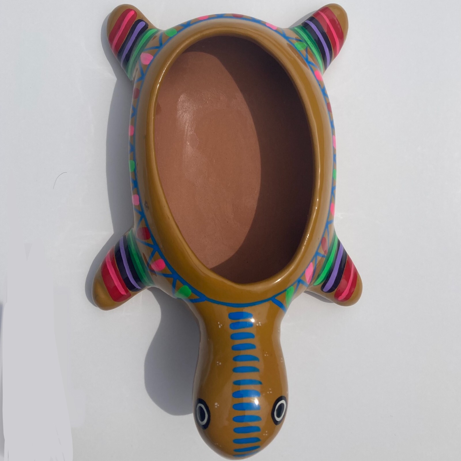 Mexican Folk Art Turtle Bowl Clay Pottery Disney World Epcot Mexico ...