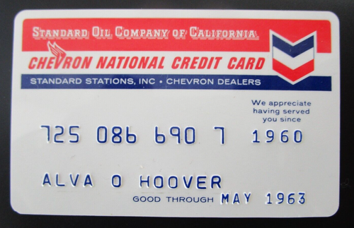 STANDARD OIL CO./CHEVRON - Vintage Credit Card - 1963 | eBay
