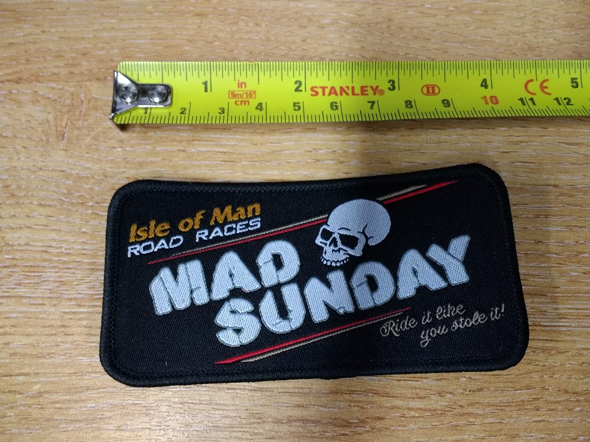 Sew On Patch // ISLE OF MAN MAD SUNDAY // TT Souvenir | eBay UK